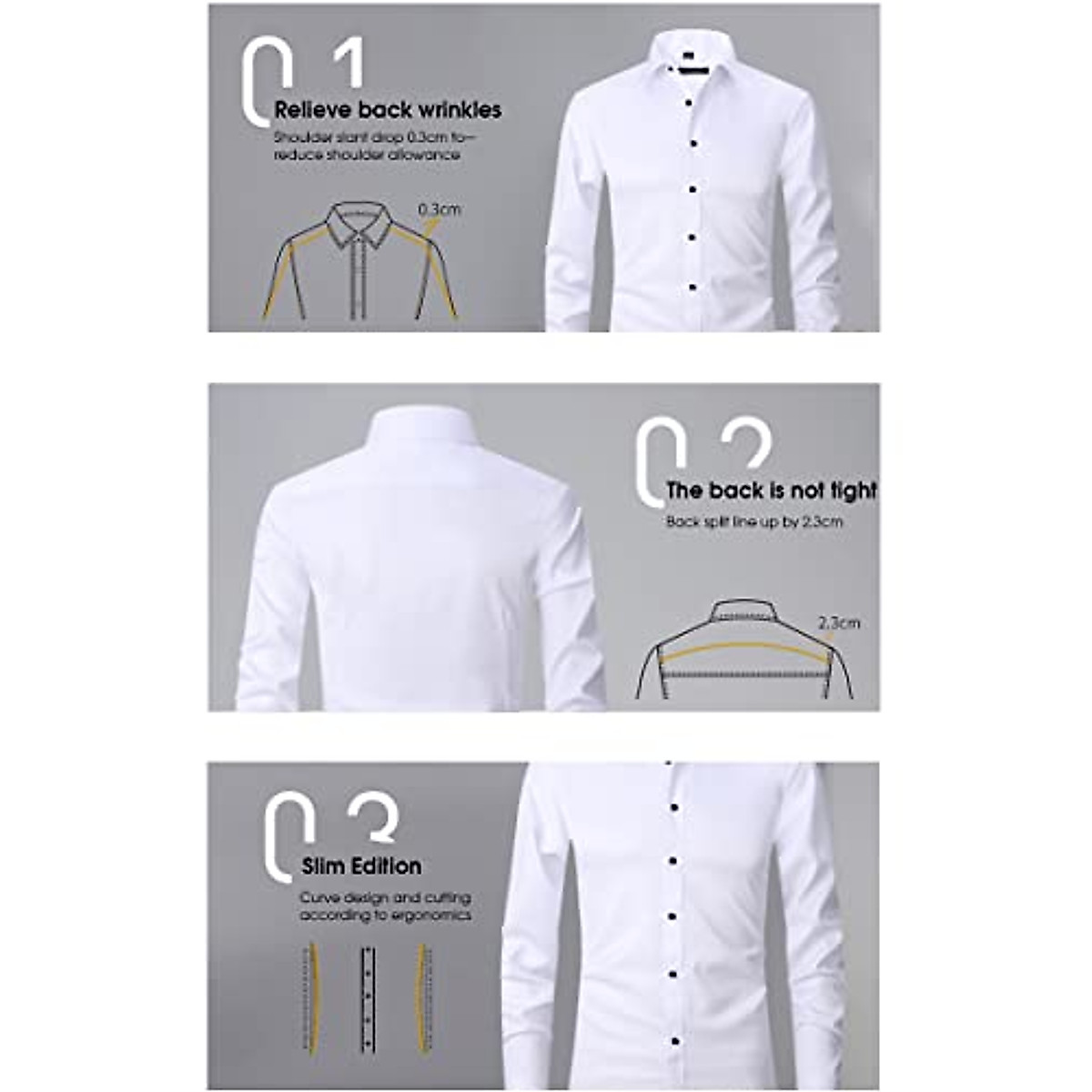 HOTIAN Men's Slim Fit Dress Shirt Spread Collar Tuxedo Shirt Button Down Solid Color (Light Green,Medium)