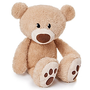 COICCEZA Giant Teddy Bear Stuffed Animal Plush Toys Gift for Kid Girlfriend, Soft Tan Stuffed Bears for Christmas Valentine’s Day Birthday Wedding Party, 39 Inches