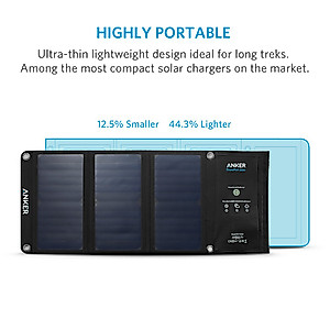 Anker Solix PS30 Solar Panel, 30W Foldable Portable Solar Charger, IP65 Water and Dust Resistance, Ultra-Fast Charging, Charges 2 Devices at Once, for Camping, Hiking, and Outdoor Activities.