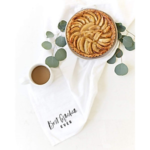 The Cotton & Canvas Co. Best Grandma Ever Soft and Absorbent Kitchen Tea Towel, Flour Sack Towel and Dish Cloth, for Her