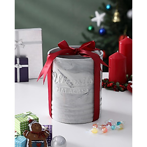 MALACASA Kitchen Utensil Holder, 7.2'' Large Cooking Utensils Holder for Kitchen Counter, Ceramic Utensil Crocks Utensil Organizer for Countertop, Farmhouse Kitchen Decor, Series REG