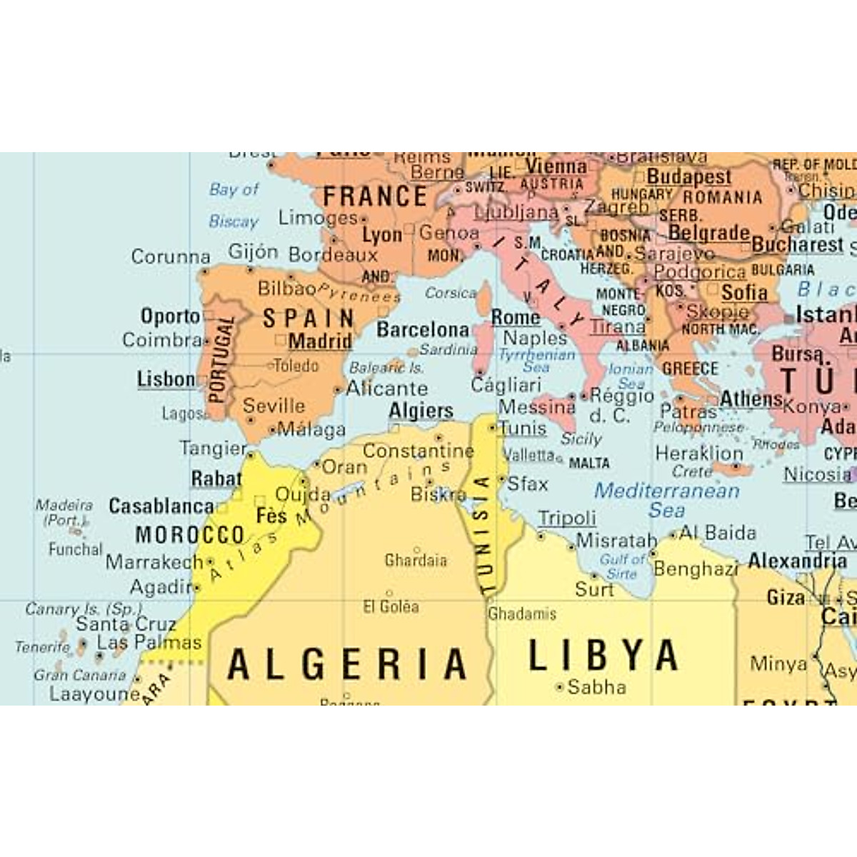 MAP OF THE WORLD IN PETERS-PROJECTION