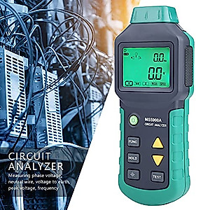AC 100-240V LCD Circuit Analyzer TRMS AC Voltag Circuit Analyzer With Voltage GFCI RCD Tester fpr Electrician Factory(110V US Plug)
