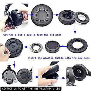 defean DIY RIG600 Ear Pads Replacement Potein Leather Memory Foam Cushion Pillow Parts Cover Compatible with Plantronics RIG 600 Gaming Headset