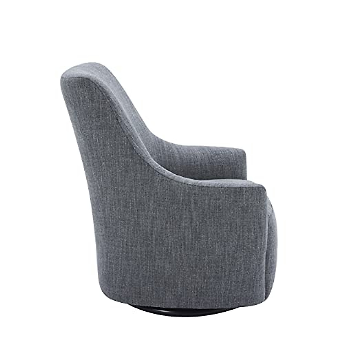 Amazon Brand – Rivet Contemporary High-Back Upholstered Swivel Accent Chair, 31.1"W, Dark Grey