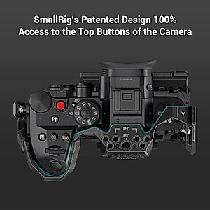 SmallRig GH6 Camera Cage for Panasonic LUMIX GH6, Streamlined Structure Camera Rig, Built-in NATO Rail & Cold Shoe Mount 3440