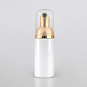 FKJLUN Soap Dispenser Pump 10PCS 30ML Plastic Foaming Bottle Soap Mousses Liquid Dispenser,Froth Shampoo Lotion Bottling Foam Bottles Hand Lotion Bottle (Color : White+Gold)