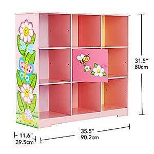 Fantasy Fields - Magic Garden Adjustable Cube Bookshelf, 9 Cube Storage Bookshelf