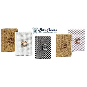 1X ‘Holy Bible’ Bible Cover, Decorative Bible Covers for Women, Bible Covers for Men, for Bibles up to 5.4 x 1 x 8.1 inches, Grey Stone With Sparkle Rhinestones