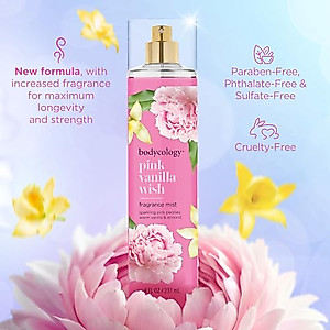 Bodycology Long-Lasting Fragrance Body Mist, Pink Vanilla Wish, 8 fl oz