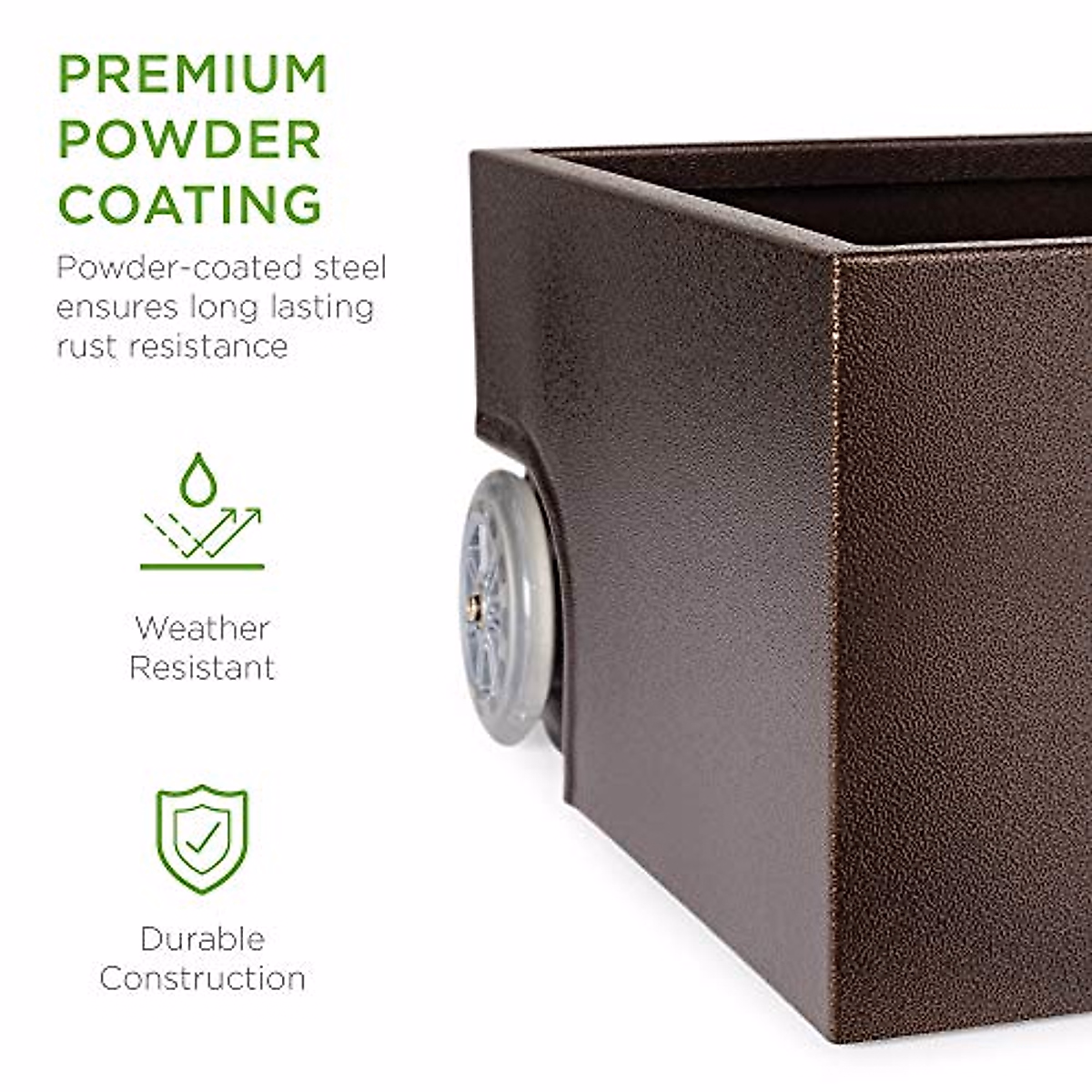 Best Choice Products 150lb Capacity Portable Steel Umbrella Base Stand for Outdoor, Patio, Garden, Market w/Fillable Planter, Drainage, 2 Adjustment Knobs, Handle, Wheels