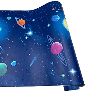 Yifasy Shelf Liner Universe Galaxy Self-Adhesive Drawer Paper Cartoon Wall Decor Kids Room Study Desk 118x17.7 Inch