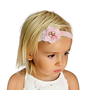 ZOCONE 10 Colors Baby Girl Headbands and Barefoot Flower Sandals Value Set Baby headbands Feet Accessories for Newborn Infants Toddlers Girls