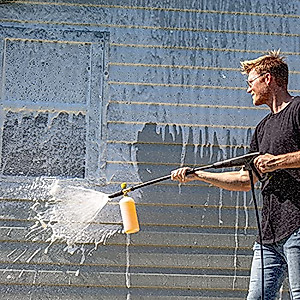 Sun Joe SPX-FC34-MXT Foam Cannon for SPX Series Electric Pressure Washers, 34 Oz, 1/4" Quick Connector, 5 Quick Connect Nozzle Tips, Fits Most Pressure Washers