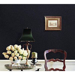 Black Matte Contact Paper Self Adhesive Shelf Liner Door Countertop Cabinet Sticker PVC Black Wallpaper for Desk Furniture Kitchen Drawer 16.1" x 195"(40cm x 5m)