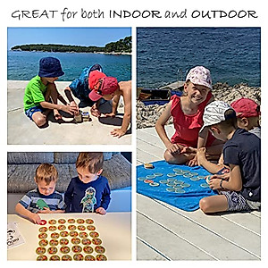 Montessori-Inspired Wooden Matching Game for Toddlers 2-4 Years - Durable, Scratch-Resistant 36 Card Set, Includes Carry Bag - Memory Game for Toddlers 2-4 Years - Cognitive Verbal Skills Development