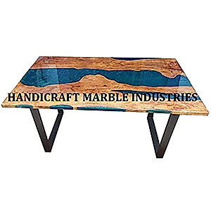 Epoxy Table Live Edge Wooden Table Epoxy Resin River Table Natural Wood Dining table Natural Epoxy Table Resin Table