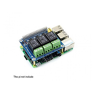 Coolwell Waveshare Raspberry Pi Relay HAT 3-CH Relay Board for Raspberry Pi Raspberry Pi 4B+ 4B 3B+ 3B 2B+ Zero W WH to Control High Voltage/high Current Devices