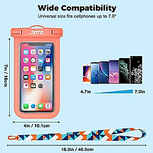 JOTO Universal Waterproof Phone Pouch Bundle with Universal Waterproof Cell Phone Dry Bag