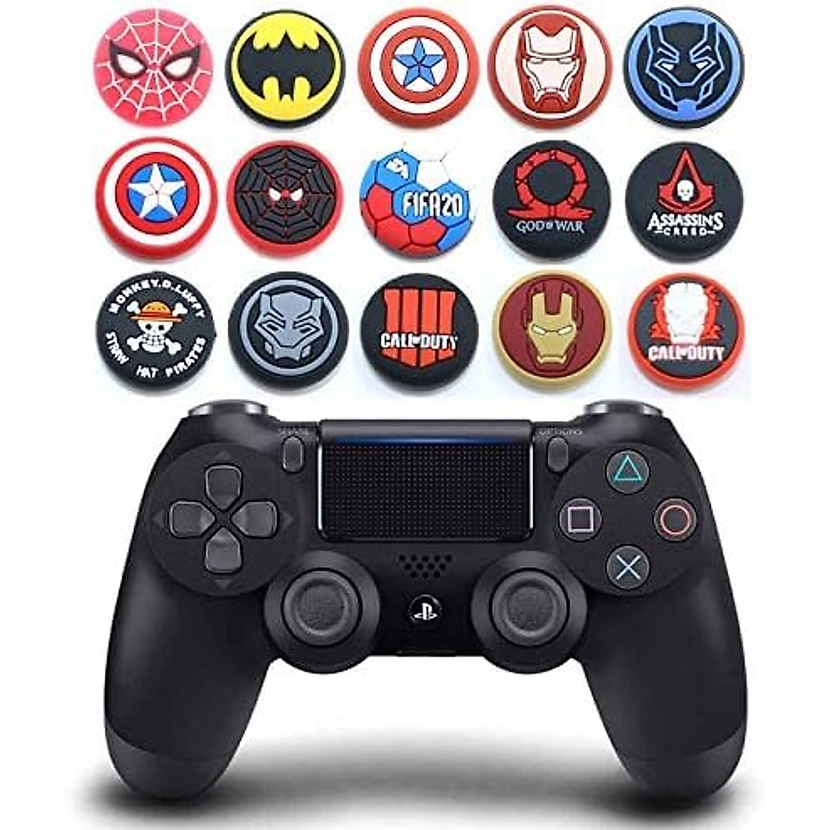 for PS5 PS4 PS3 Xbox 360 Xbox One Switch Pro Wii u Controller Silicone Thumb Grip Cap Joystick Thumbstick (#A)
