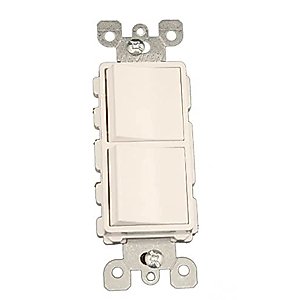 Leviton 5641-W 15 Amp, 120/277 Volt, Decora Single-Pole / 3-Way AC Combination Switch, Commercial Grade, Grounding, White