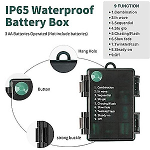 Christmas Lights - 33FT 100 LED Battery Operated String Lights with Timer & 8 Modes Mini Clear String Lights for Christmas Tree Wreath Indoor Outdoor Garden Wedding Party Decor Waterproof (Multicolor)