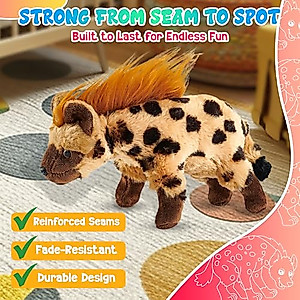 Forest & Twelfth 10" Stuffed Hyena Plush, Majestic Animal Collection Stuffed Animal, Premium Materials, Best Gift for Kids Age 3+, Nursery and Room Decor (10" Hyena)