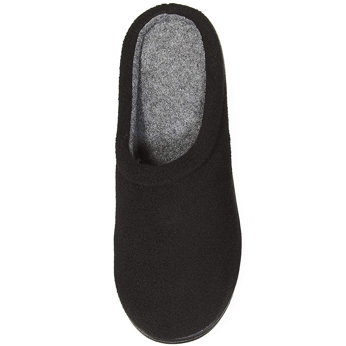 Skysole Kids Boys Fleece Clog Slippers with Rugged Outsoles Black/Grey Size 6