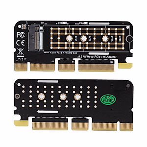 Zopsc High Speed SSD Hard Disk Adapter Mini M.2 NGFF SSD to PCI-E 3.0 X16 Expansion Riser Card Application for Home/Office/Gamer