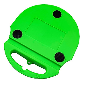 TaktZeit Tennis Trainer Self Training Rebound Baseboard Tennis Training Gear with 2 String Balls (Flash Green 1.0)