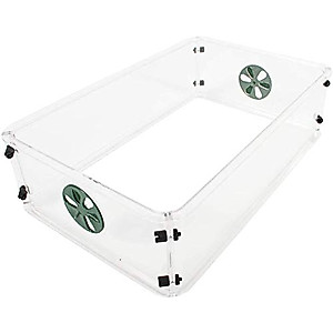 EarlyGrow Medium Seed and Herb Domed Propagator with Vented Side Height Extension and Security Clip Set,Green