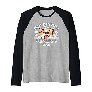 Motivated By Puppies and OXS T-Shirt OX Raglan Baseball Tee