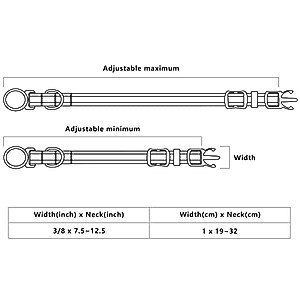 LaReine 2 Pack Cat Collar Personalized, Breakaway Kitten Collar with Phone and Name tag, Cat Collars Reflective with Bell for Girls & Boys (7.5"-12.5" Neck, Hot Pink)