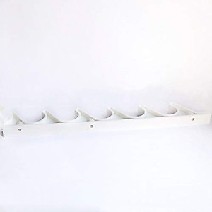 2 pcs 6 Position Nylon White Adjustment Brackets for Patio Outdoor Lawn Yard Furniture or Chaise Lounges, Replacement, Back Support, Back-Height Multi Position Adjuster 10 5/8" L x 5/8" W