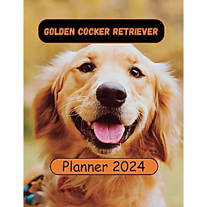 Golden Cocker Retriever Planner 2024