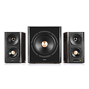 Edifier S360DB Bookshelf Speaker with Wireless Subwoofer, 2.1 Speaker System, Bluetooth v4.1 AptX Wireless Sound, for Computer Rooms, Living Rooms, and Dens