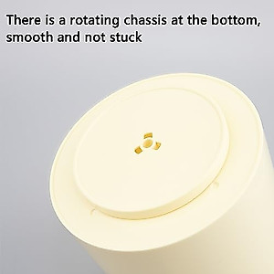 Zyners Rotating Pen Pencil Holder 360-Degree with Drawer, 5 Compartments Desk Stationary Cosmetic Makeup Brushes Holder for Dressing Table, Home, Office, Desktop(Yellow)