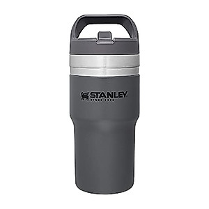 Stanley IceFlow Stainless Steel Tumbler with Straw - Vacuum Insulated Water Bottle for Home, Office or Car - Reusable Cup with Straw Leakproof Flip - Cold for 12 Hours or Iced for 2 Days (Charcoal)