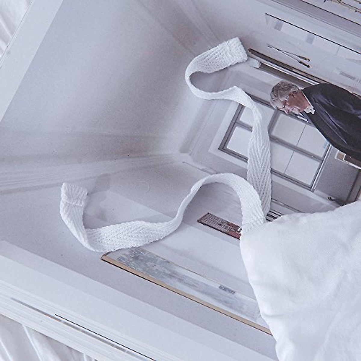 Merryfeel Seersucker Duvet Cover Set Queen,100% Cotton White Textured Striped 3 Piece Duvet Cover & Sham Bedding Set (Queen 90x90)