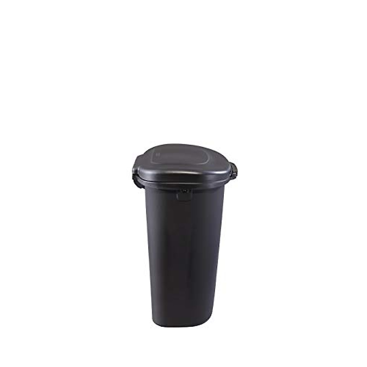Rubbermaid Commercial Products Touch Top Trash Can/Wastebasket with Lid, 13-Gallon, Small Black Garbage Bin for Home/Kitchen/Bathroom/Bedroom/Office