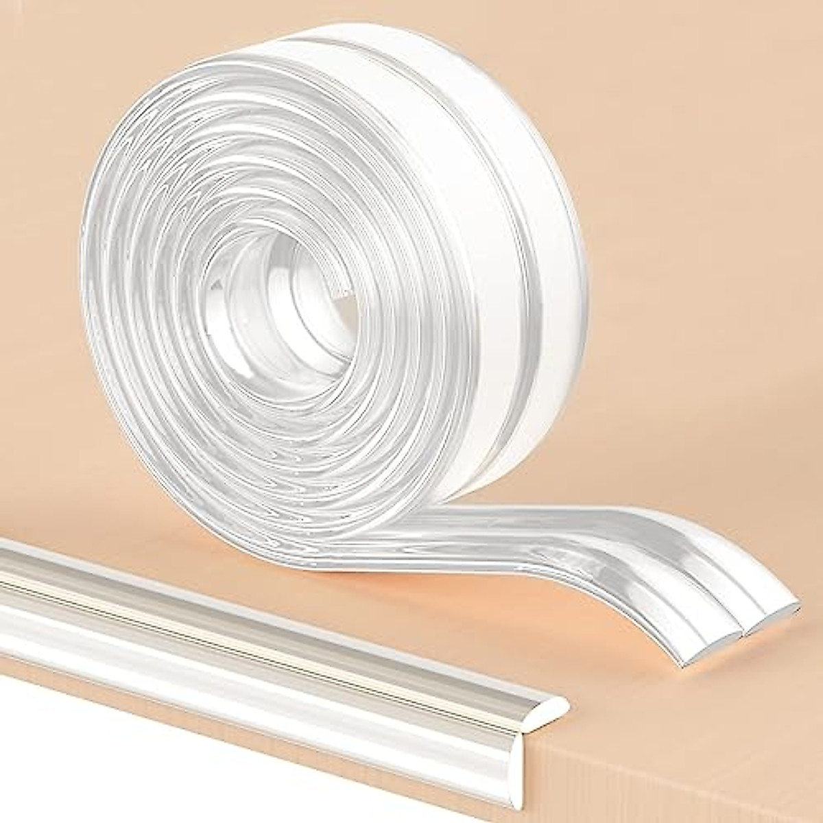 Baby Proofing, Edge Protector Strip Clear Corner Protectors Baby, Baby Proof Corners and Edges, 6.6ft(2M) Silicone Soft Corner Guards with 1MM Pre-Taped Strong Adhesive