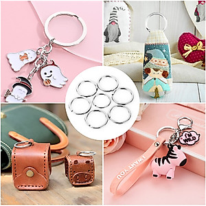 20pcs Stainless Steel Key Ring, Round Key Rings for Flat Keychains, Keychain Rings Key Rings for Keychains for Car Keys, Household Keys, Dog Tags (25mm and 30 mm)