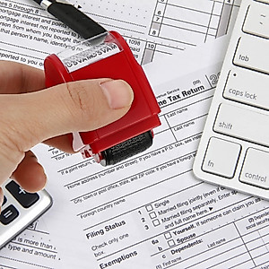 Tofficu 1pc Confidentiality Seal Postage Stamps Anti Stamp Personal Information Stamp Address Blocker Stamp Paid Stamp Identity Guard Stamp Guard Your Roller Plastic Letter Opener Red