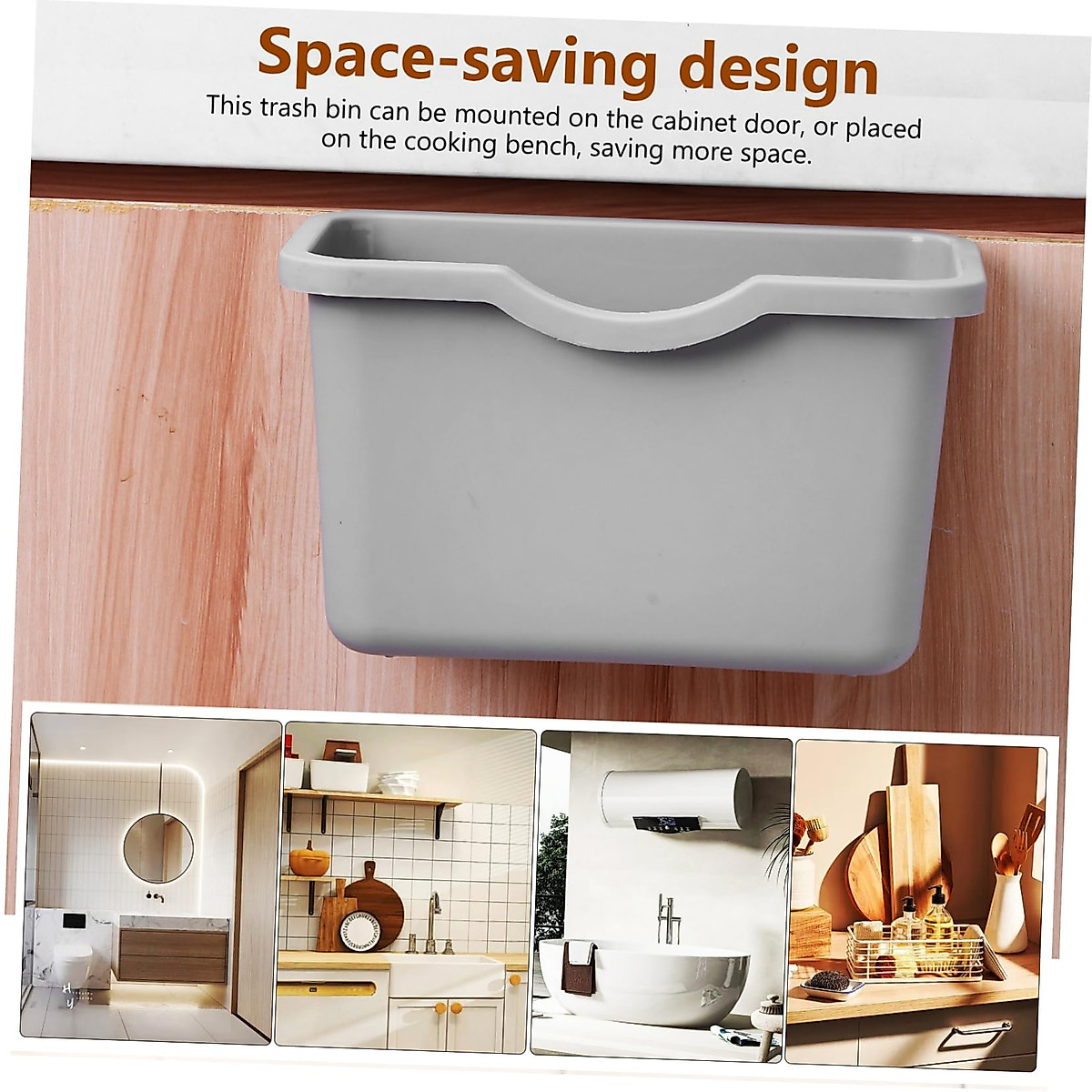 JEWEDECO Mini Trash Can for Desk Bathroom Bedroom Countertop Organizer Plastic Kitchen Trash Can Garbage