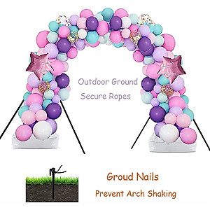 Balloon Arch Kit, Large Adjustable Balloon Column Stands Set for Wedding, Baby Shower, Birthday Party, Bachelorette Party, Other Parties and Events (10ft T, 10ft W)