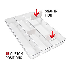 Dial Industries, Inc. Junk Vanity Office Drawer Organizer with Adjustable Dividers