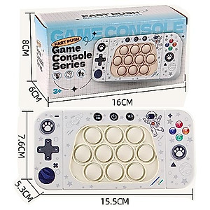 Whisary Puzzle Pop Light Up Game Fidget Travel Games /Travel Sensory Fidget Toys Popular Handheld Games for Teenagers Anti Anxiety Autism Relief Birthday Party Gift (Game Console-B)