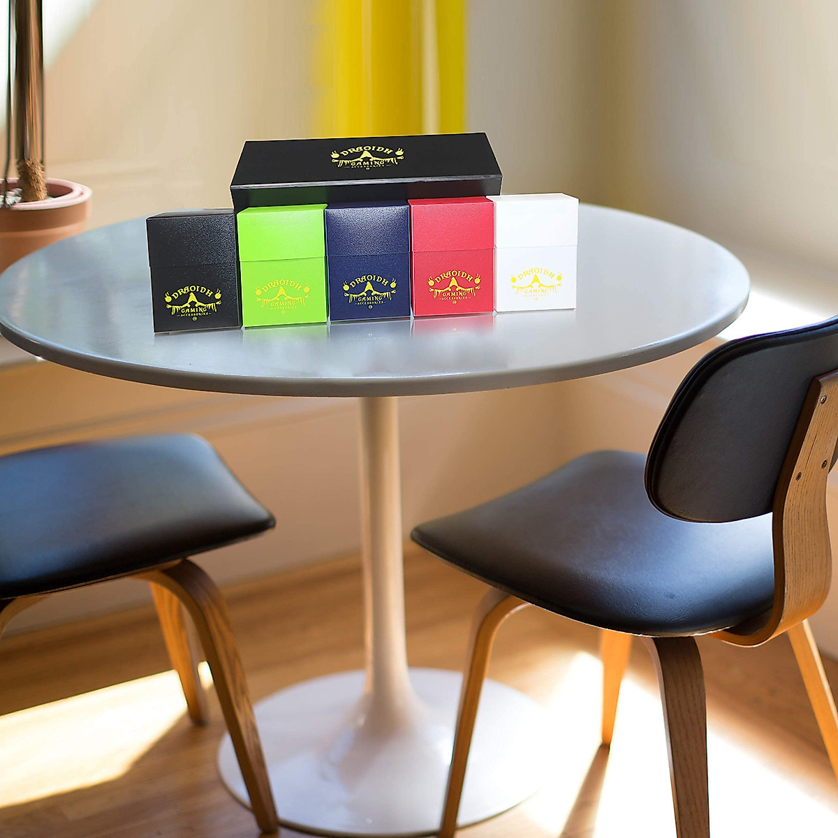 Card Deck Boxes Set of 5 + 500 Sleeves + Packaging Designed for Storage (Black, White, Blue, Green, Red) for Magic The Gathering (MTG) Pokemon yugioh - May be Suitable for Other Trading Card Games