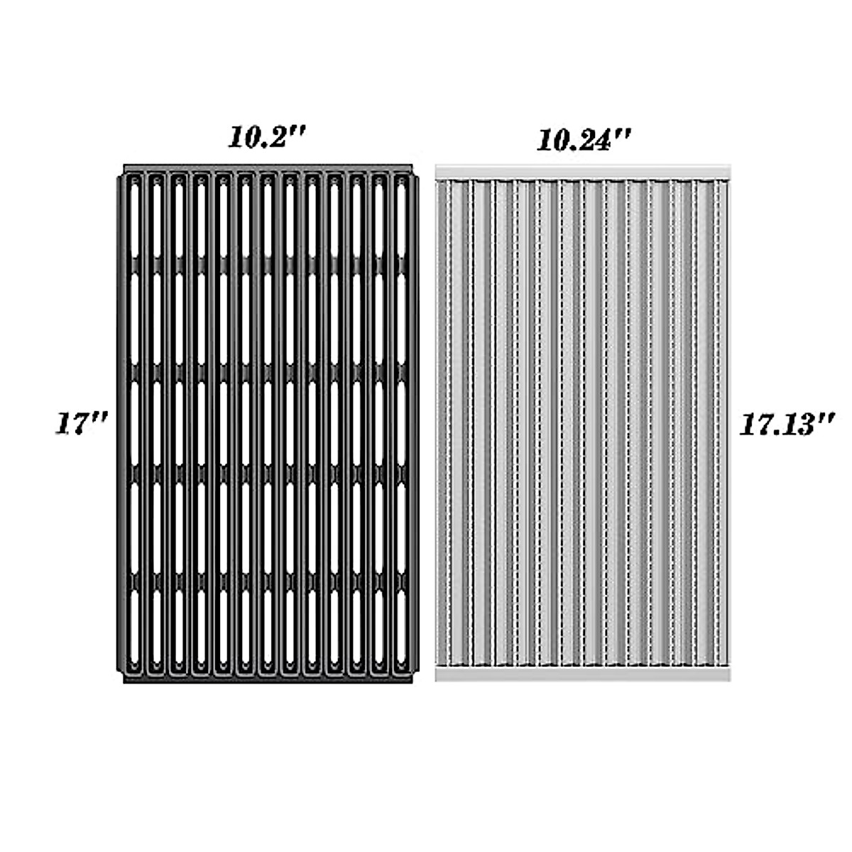 BBQ-PLUS Porcelain-Enamel Cooking Grid Grate and Emitter Plates Replacement Parts for Charbroil Commercial TRU-Infrared Grills 463242715 463242716 463276016 466242715 466242815, Lowes 606682 639322