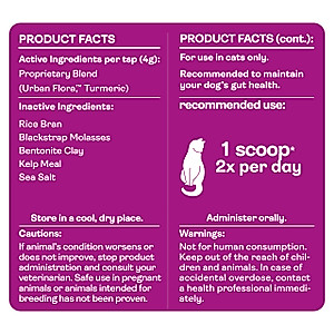 KittyGut 3-in-1 Organic Cat Probiotics & Postbiotic Supplement Powder- Made in USA-Probiotics for Cats Promote Gut Health and Cat Digestive Support, Diarrhea and Vomiting (90g)